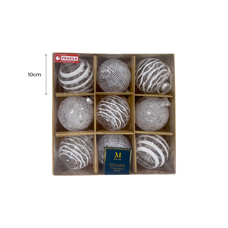 Frolicsome Premium Acrylic Baubles by Masons Home Decor SG