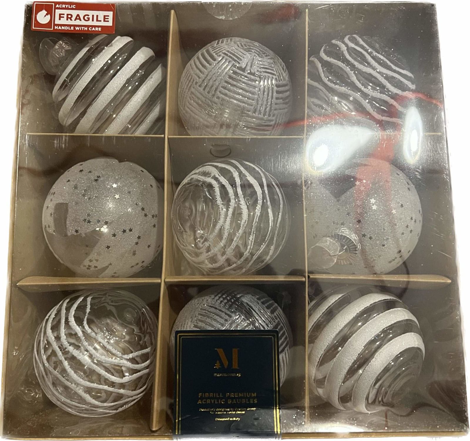 Frolicsome Premium Acrylic Baubles by Masons Home Decor SG